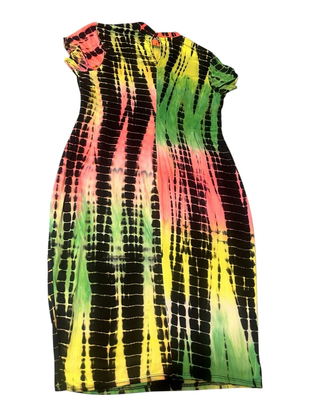 Fashion Nova | Dresses | Fashion Nova Neon Green Orange Yellow Tiedye ...